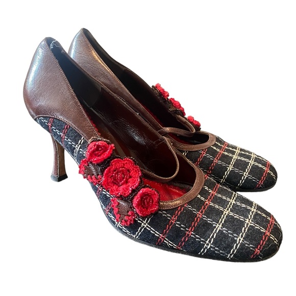 Isabella Fiore | Shoes | Isabella Fiore Plaid Mary Jane Heel | Poshmark